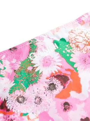GANNI Floral-print Bikini Bottom - Pink