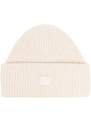 Acne Studios Logo Beanie - Neutrals