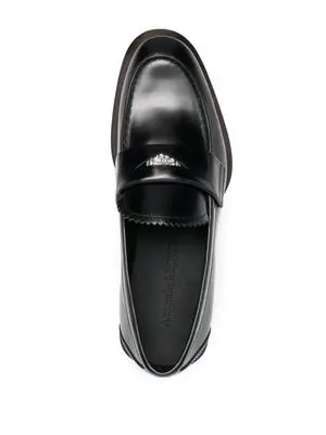Alexander McQueen Coin-embellished Penny Loafers
