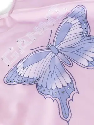 GANNI Butterfly Logo-print Swimsuit