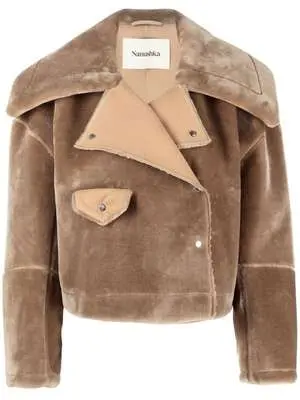 Nanushka Faux-fur Biker Jacket