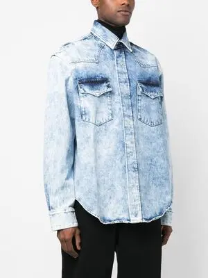 VTMNTS Acid-wash Denim Shirt