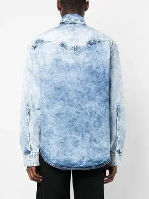 VTMNTS Acid-wash Denim Shirt