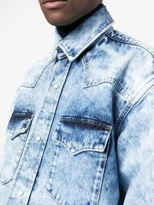 VTMNTS Acid-wash Denim Shirt