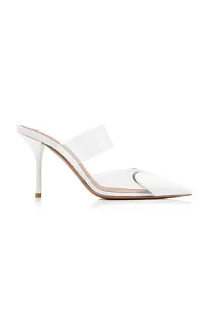 Alaïa Le Coeur Pvc And Leather Mules - White