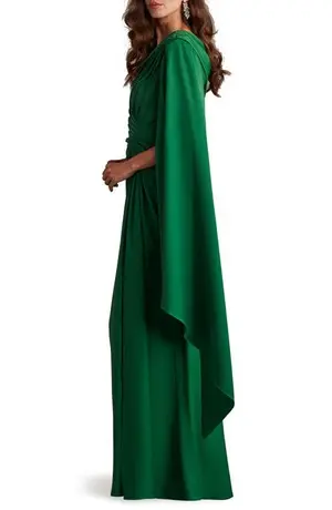 Tadashi Shoji Ember One-shoulder Gown - Bamboo