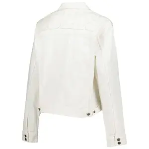 LUSSO Chicago Bulls Swarovski Crystal & Distressed Button-up Denim Jacket