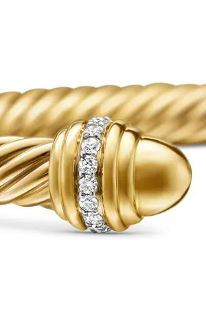 David Yurman Cablespira® Bracelet In 18k Yellow Gold With Diamonds - Yellow Gold/diamond