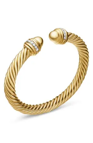 David Yurman Cablespira® Bracelet In 18k Yellow Gold With Diamonds - Yellow Gold/diamond
