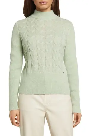 Ted Baker London Veolaa Cable Knit Sweater - Light Green