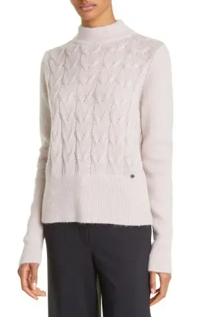 Ted Baker London Veolaa Cable Knit Sweater Pl-pink