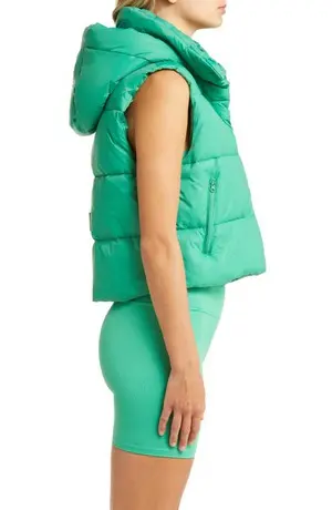 Alo Yoga Gold Rush Hooded Puffer Vest