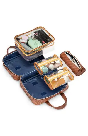 Stephanie Johnson Large Martha Makeup Case - Cognac