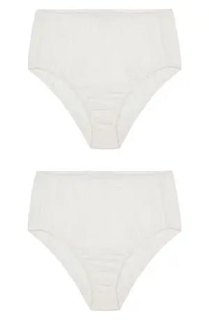 KENT 2-pack Compostable Organic Cotton High Waist Briefs - White