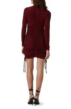 Astr The Label Ruched Long Sleeve Bodycon Minidress