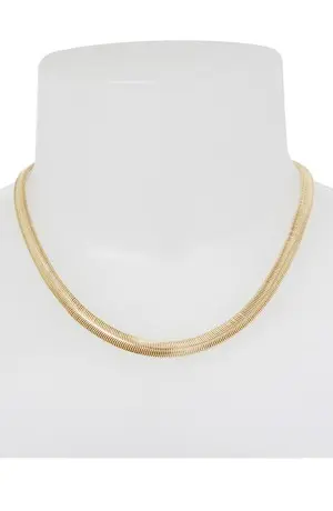 ALLSAINTS Flat Link Collar Necklace - Gold