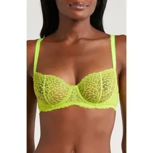 JOURNELLE Allegra Underwire Balconette Bra - Chartreuse