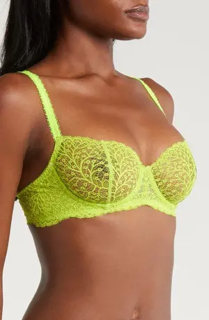 JOURNELLE Allegra Underwire Balconette Bra - Chartreuse