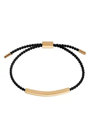 CLIFTON WILSON Braided Slider Bracelet - Black