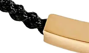 CLIFTON WILSON Braided Slider Bracelet - Black