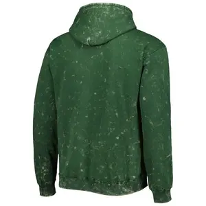 THE WILD COLLECTIVE Milwaukee Bucks Tonal Acid Wash Pullover Hoodie