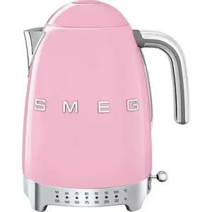 SMEG 50s Retro Style Variable Temperature Electric Kettle - Pink