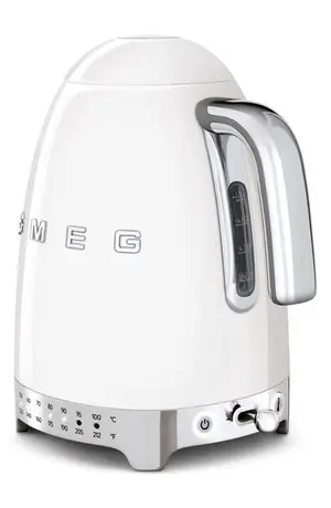 SMEG 50s Retro Style Variable Temperature Electric Kettle - White