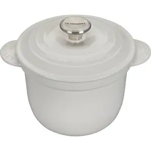 LE CREUSET 2.25-quart Cast Iron Rice Pot - White