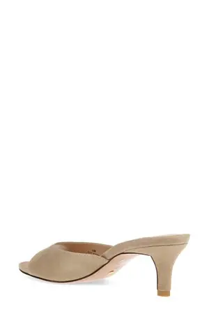 Pelle Moda Balin Kitten Heel Slide Sandal - Mushroom