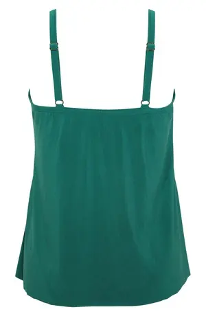 MIRACLESUIT® Allura Rock Solid Crisscross Tankini Top - Malachite Green