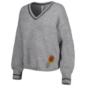 LUSSO Phoenix Suns Scarletts Lantern Sleeve Tri-blend V-neck Pullover Sweater