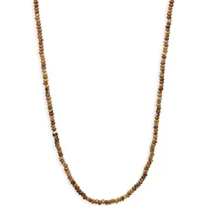 John Varvatos Skull Beaded Necklace - Brass