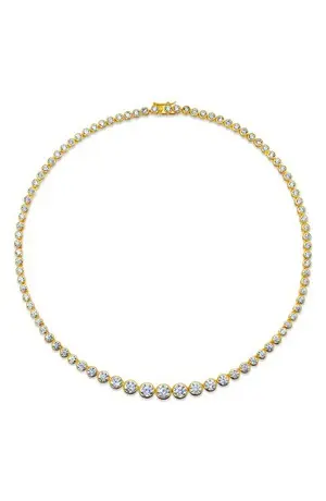 CRISLU Graduated Bezel Necklace - Gold