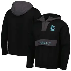 LEVELWEAR St. Louis Cardinals Ruckus Quarter-zip Hoodie - Black