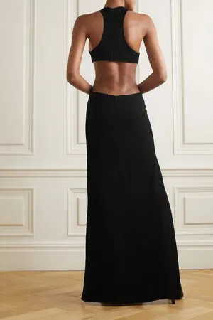 MONOT Cutout Crepe Maxi Dress
