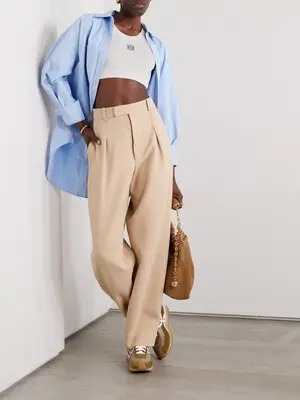 Loewe Cropped Embroidered Ribbed Tank