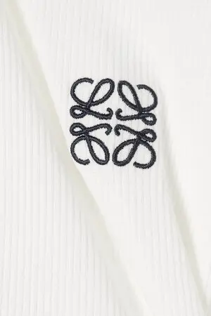 Loewe Cropped Embroidered Ribbed Tank