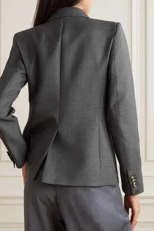NILI LOTAN Nathalia Double-breasted Wool-twill Blazer