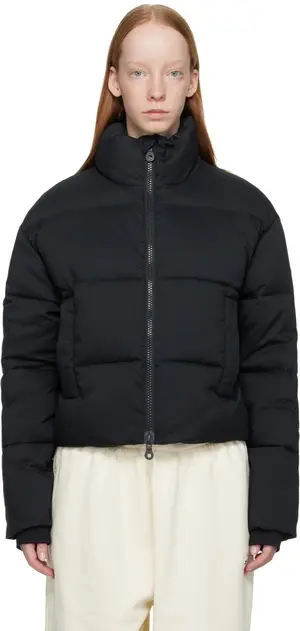 GIRLFRIEND COLLECTIVE Girlfriend Collective Cropped Puffer Jacket - Black