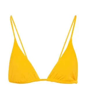 Jade Swim Via Triangle Bikini Top - Yellow