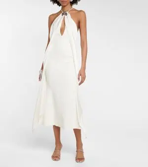 David Koma Halterneck Midi Dress