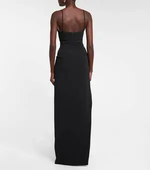 David Koma Mesh Paneled Gown