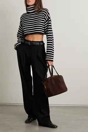THE FRANKIE SHOP Layton Pleated Wool Wide-leg Pants