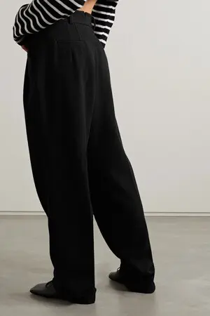 THE FRANKIE SHOP Layton Pleated Wool Wide-leg Pants