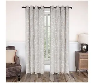 SUPERIOR Bohemian Leaves Blackout 2-piece Curtain Set, 52x120 - One-color