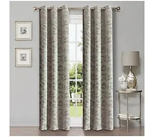 SUPERIOR Bohemian Leaves Blackout 2-piece Curtain Set, 42x108 - One-color