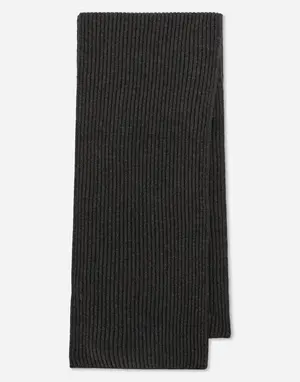 Dolce & Gabbana Wool Scarf With Dg Patch - Grey