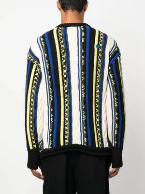 ADER ERROR Frema Striped-knit Buttoned Jumper