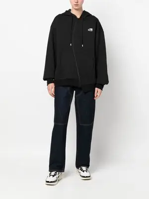 ADER ERROR Curved-zip Long-sleeve Hoodie