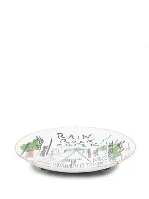 GINORI 1735 Rain Rock Creek Porcelain Plate